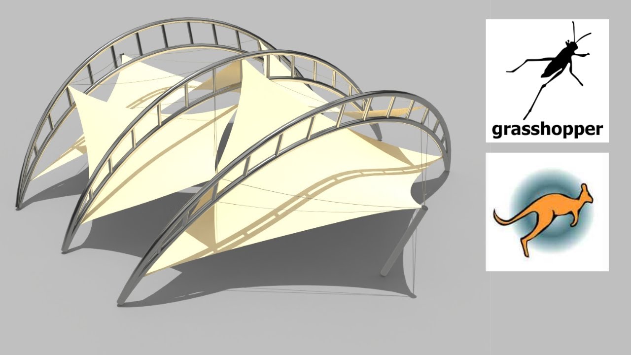 Kiến trúc màng căng - Membrane Tensile Structure với Kangaroo - YouTube