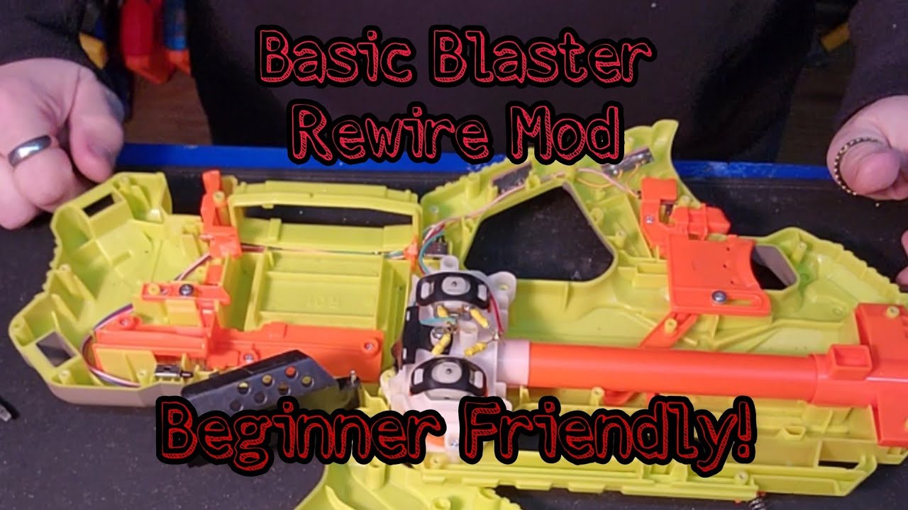 Simple Nerf Blaster Rewire Mod....Rayven..Stryfe..etc.. - YouTube