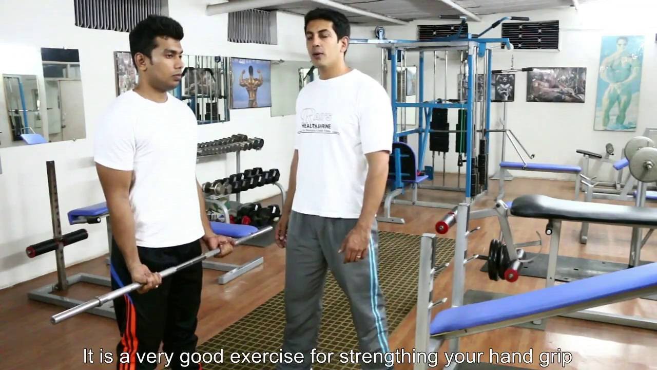 Barbell Finger Curls, Tutorials by Rao's Health Club - YouTube