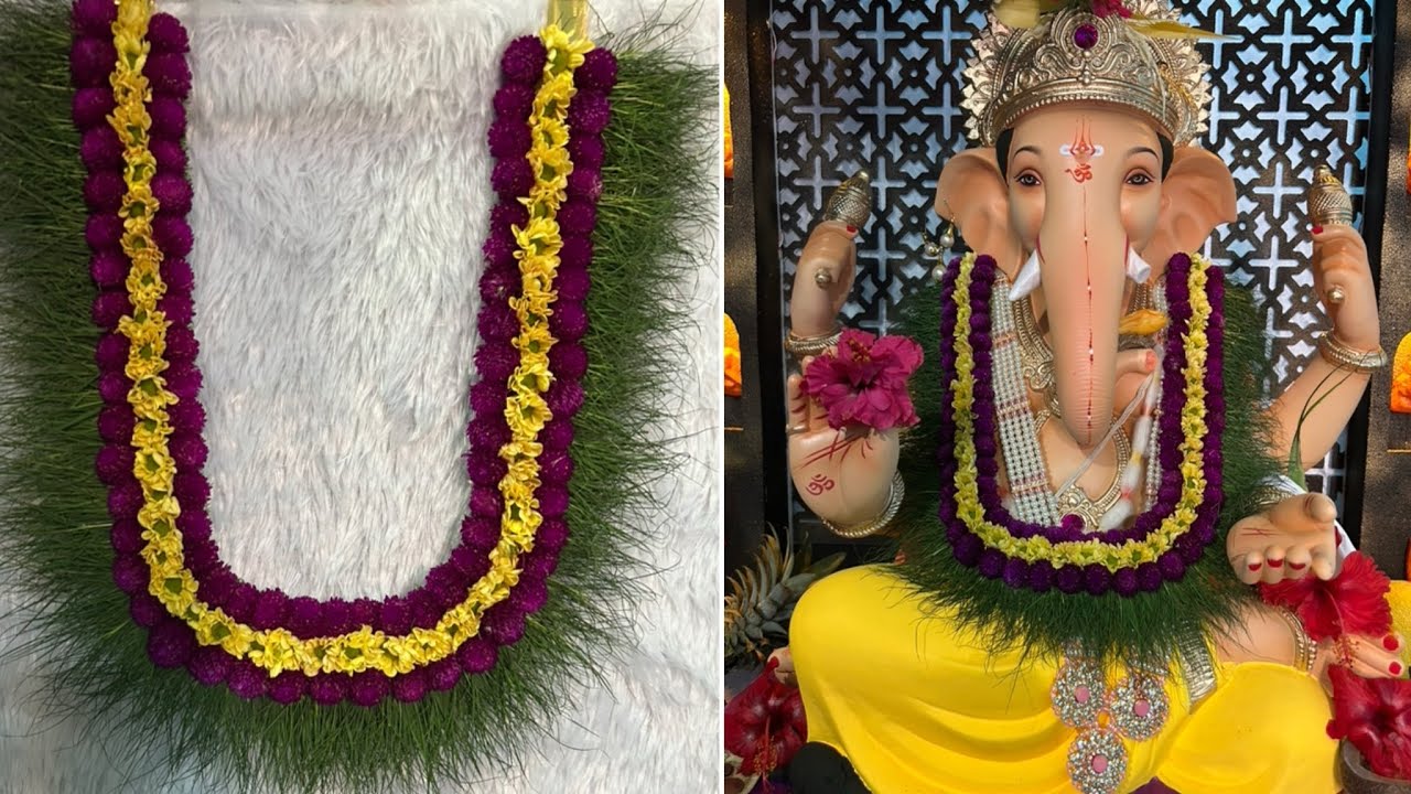 Durva Kanthi Har making tutorial | Durva Kanthi #durvakanthi दुर्वा ...