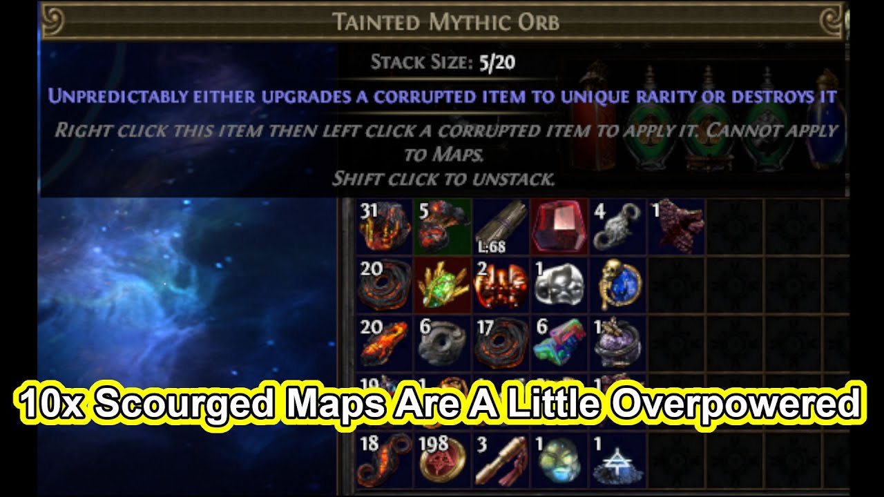 Ten-Scourged Map Are Loot Fountains - 130 Tainted Currency from one T1 ...