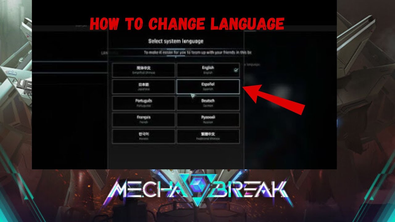 How To Change Language in Mecha BREAK #mechabreak - YouTube