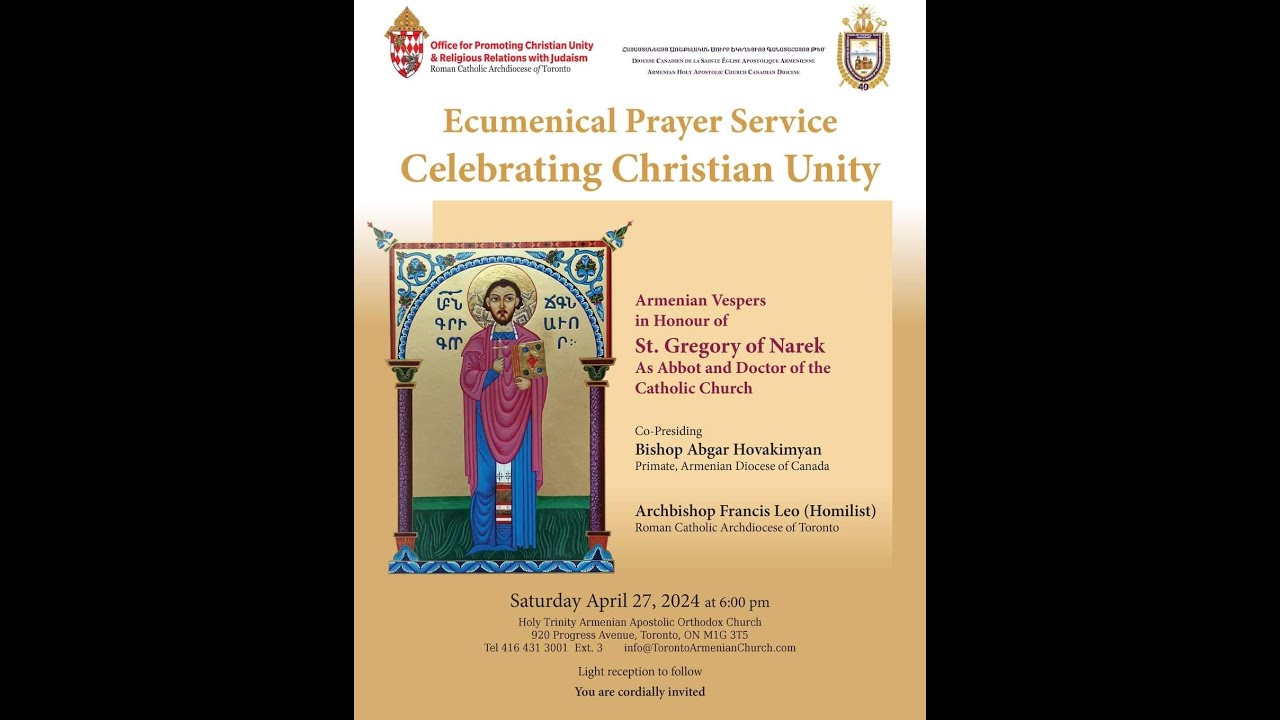 Ecumenical Prayer Service Celebrating Christian Unity in Honour of St ...