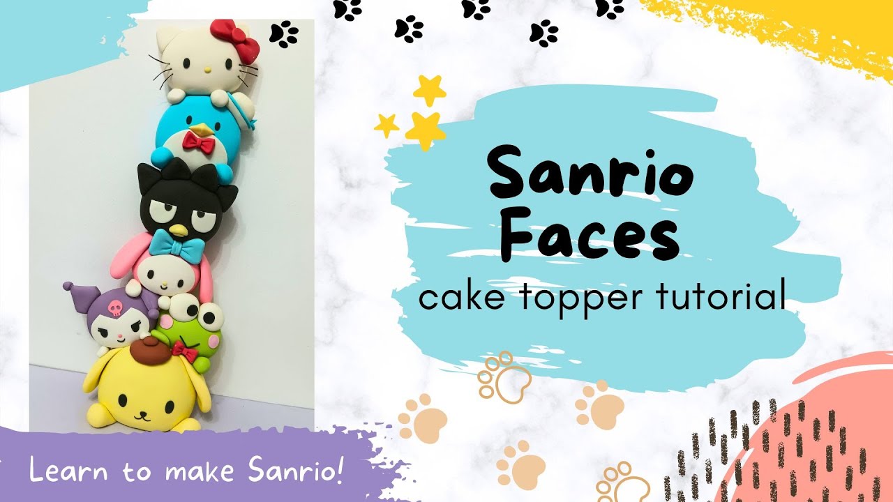 How to make Sanrio character fondant character toppers - YouTube