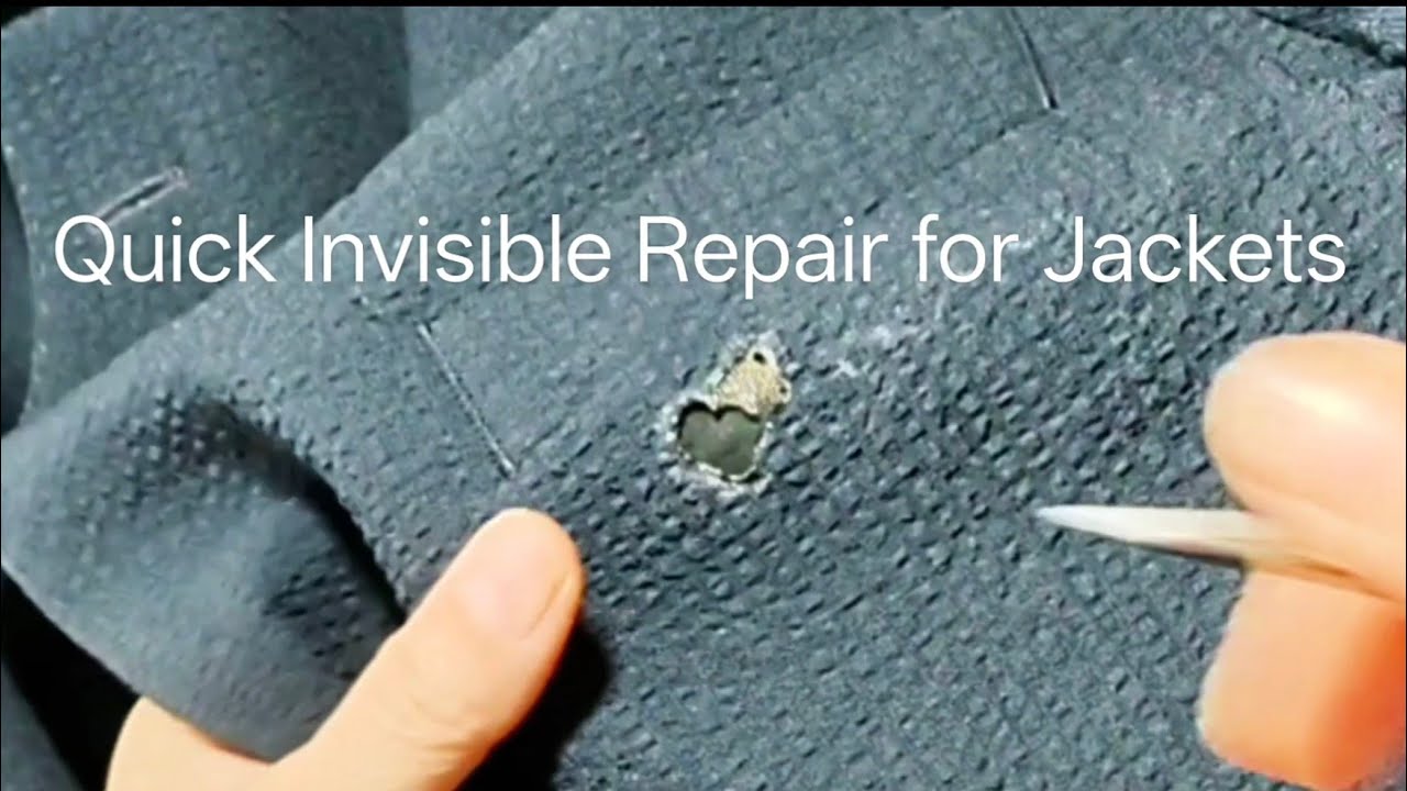 Quick Invisible Repair for Men's Jackets 快速无形修复夹克 - YouTube