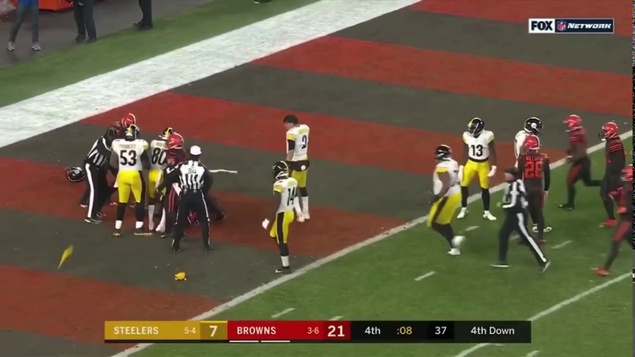 Browns VS Steelers FIGHT - YouTube