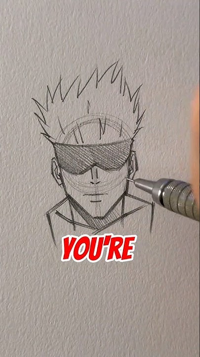 how to draw Gojo from Jujutsu kaisen - YouTube