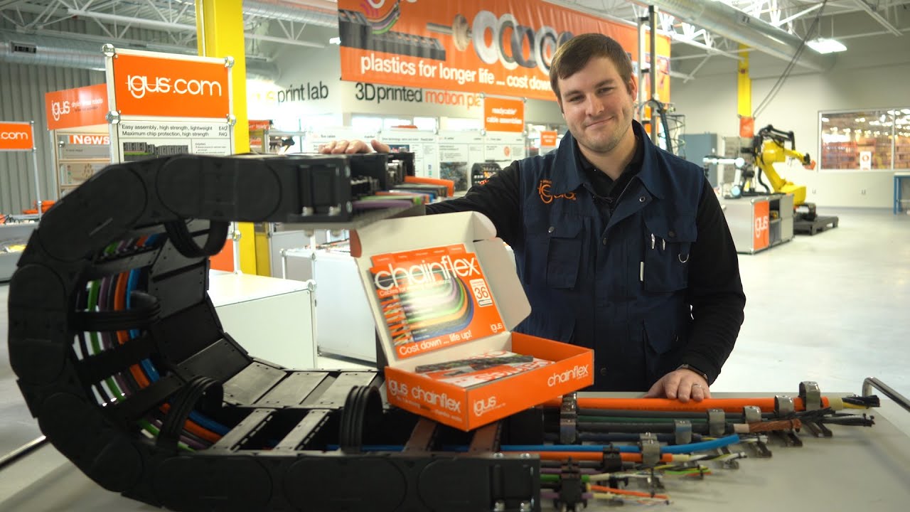 igus® Booth Tours - chainflex® Cables - Cable Design - YouTube