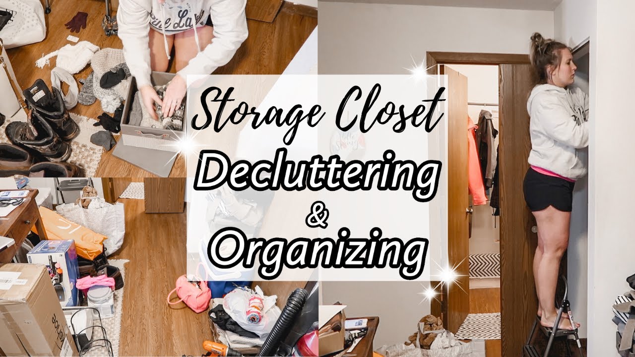STORAGE CLOSET DECLUTTER AND ORGANIZATION | DECLUTTERING MY COSET ...