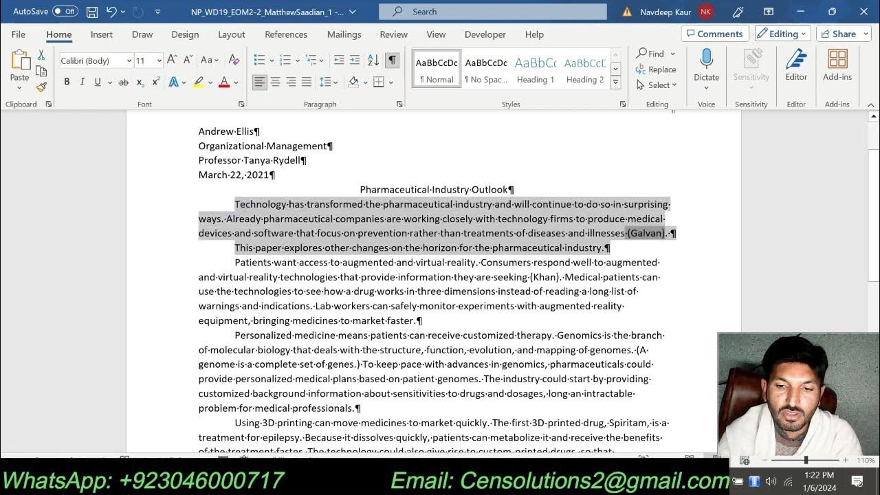 Word Module 2 SAM End of Module Project 2 | NP_WD19_EOM2-2 ...