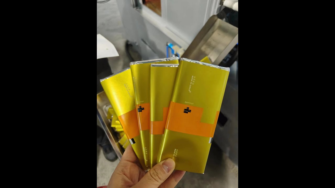 2 Stage Fold Packing Machine For Chocolate Bar - YouTube