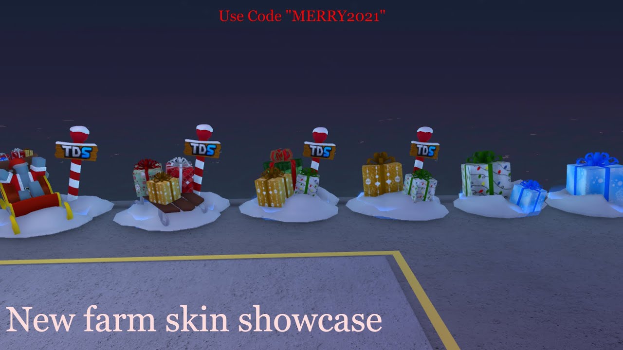 NEW TDS XMAS FARM SKIN SHOWCASE | Roblox Tower Defense Simulator - YouTube