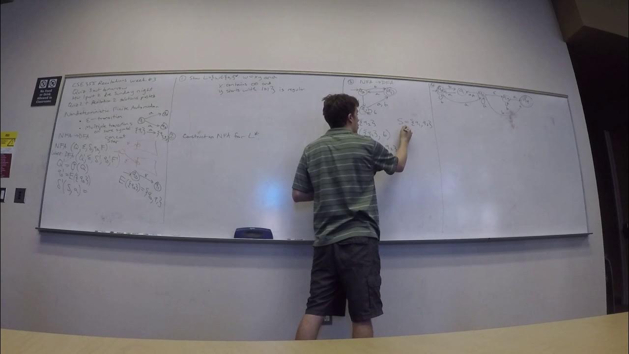 CSE355 Intro to Theoretical Computer Science 1/30/2017 2:00 PM Recitation - NFA to DFA - YouTube
