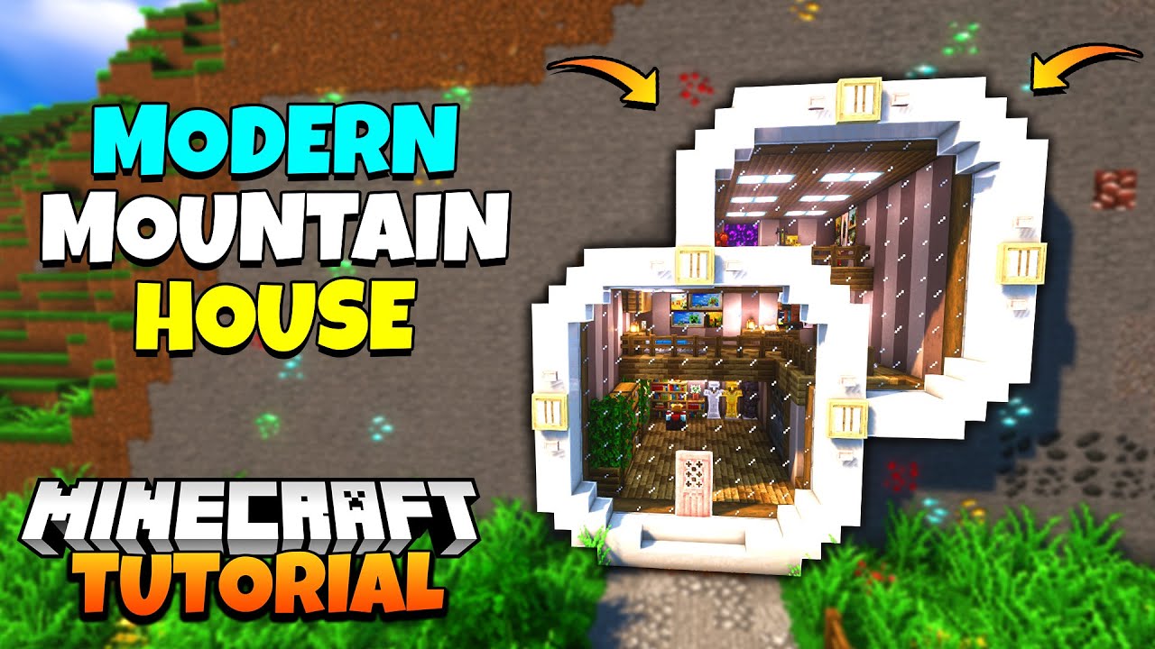 Minecraft New Modern Mountain House 🏡 How to Build [Easy Tutorial ...