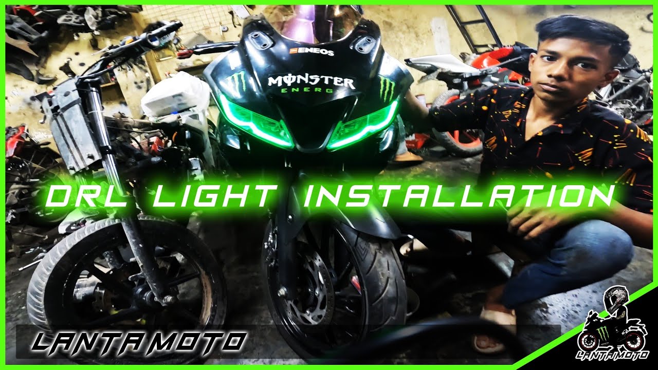 R15 V3 MONSTER RE DRL LIGHT INSTALLATION - YouTube