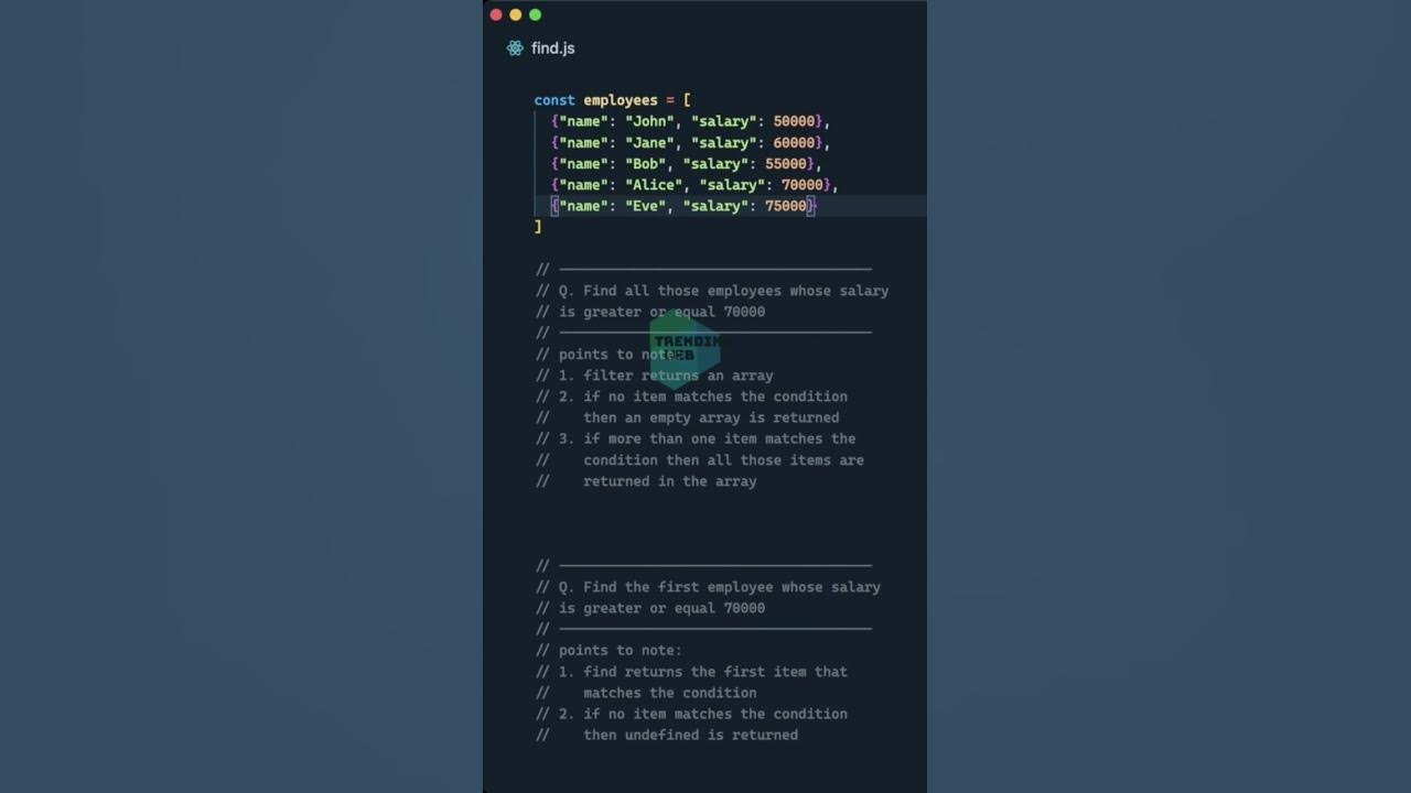Become A Pro With Arrayfilter And Arrayfind Part 1 Javascript Jsarray Arrayfilter 