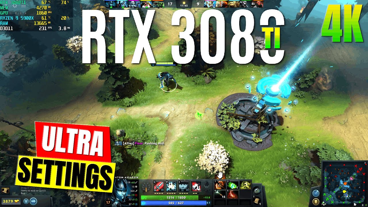 Dota 2 Max Settings 4K | RTX 3080TI|5900X Gameplay - YouTube