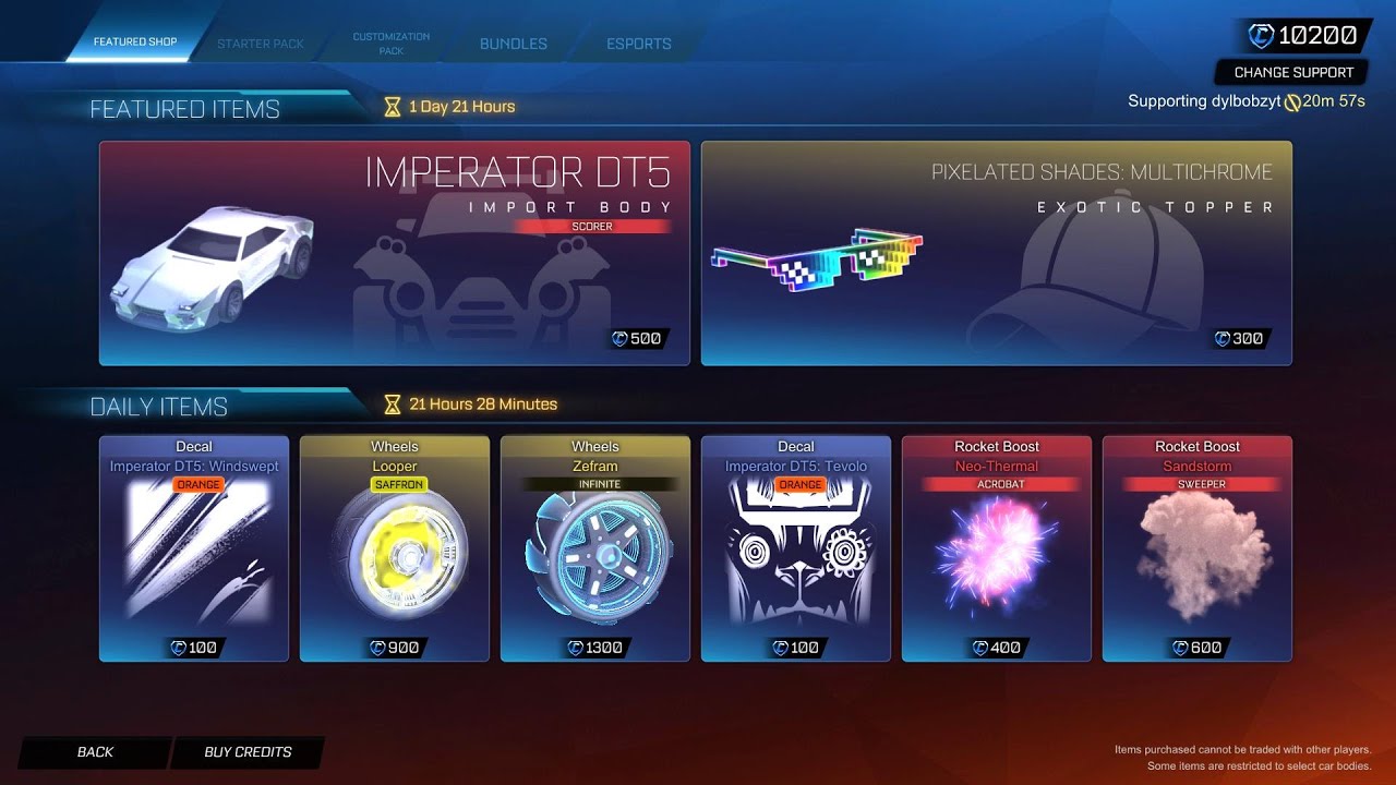 IMPERATOR DT5 & PIXELATED SHADES: MULTICHROME TOPPER IN ITEM SHOP - 09. ...