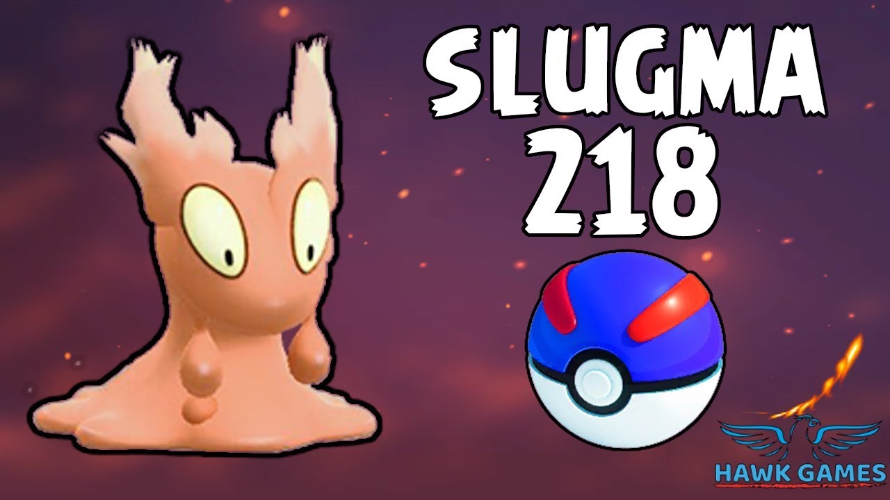 Slugma caught - Generation 2 Pokedex 218 - Pokemon GO [No Hack] - YouTube