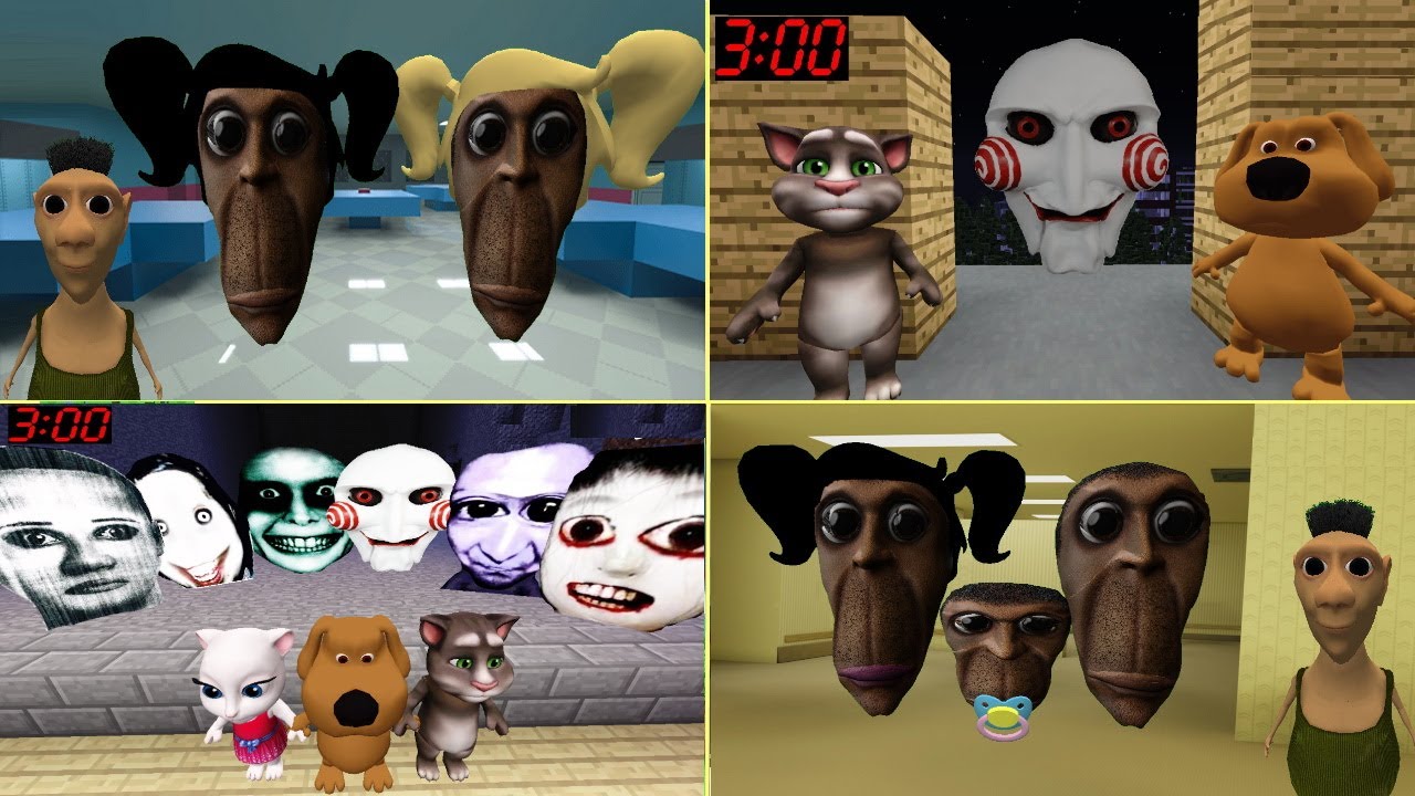 OBUNGA & FRIENDS CHASING US at 3:00 in Minecraft Compilation - YouTube