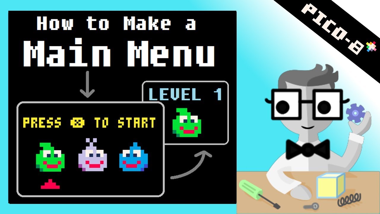 Intro to a Main Menu - 1 - Pico 8 - YouTube