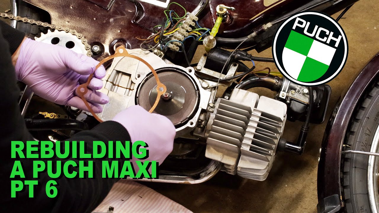 Puch Maxi LS - Moped rebuild - PT 6 (New Seat, Clutch Cover Gasket ...