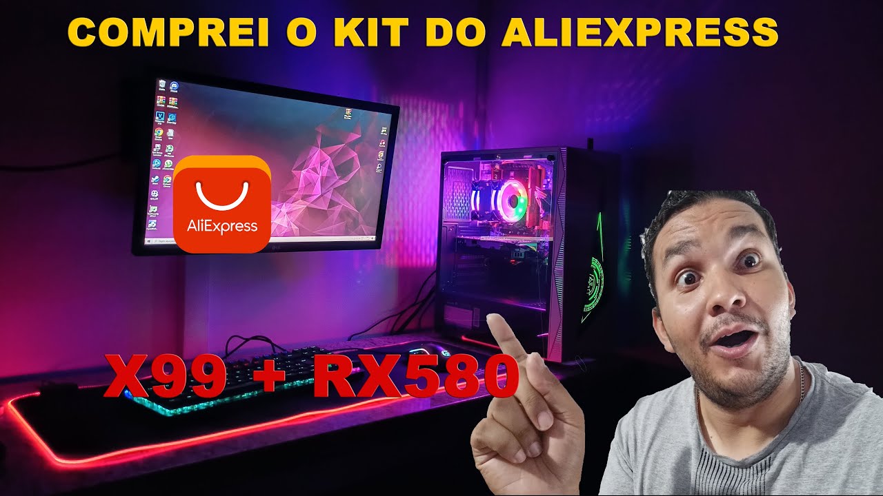 Chegou! Montei meu pc com peças do aliexpress!!! kit x99 + rx 580 # ...