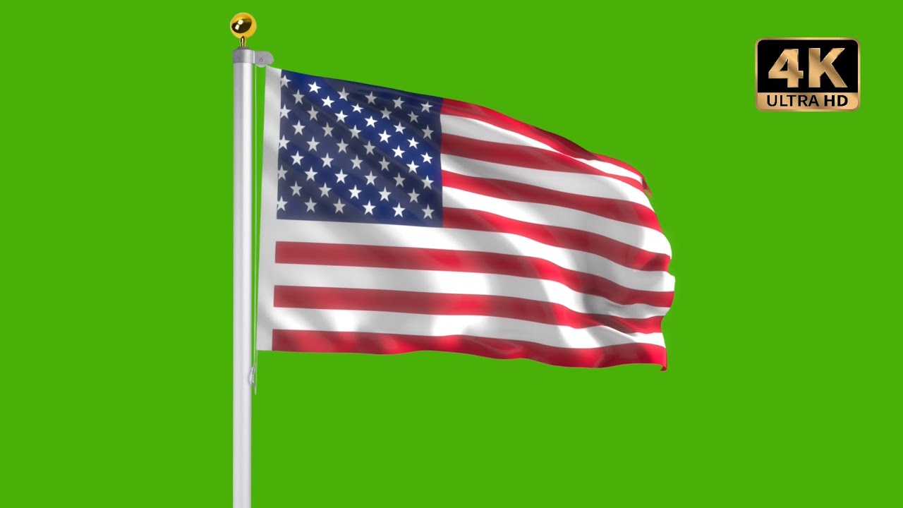 usa flag green screen video - YouTube