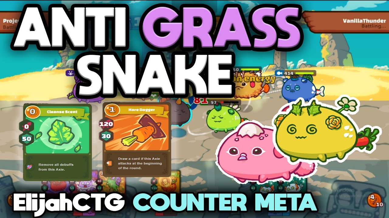Top rank Elijah CTG build Anti grass snake Build - Axie infinity - YouTube