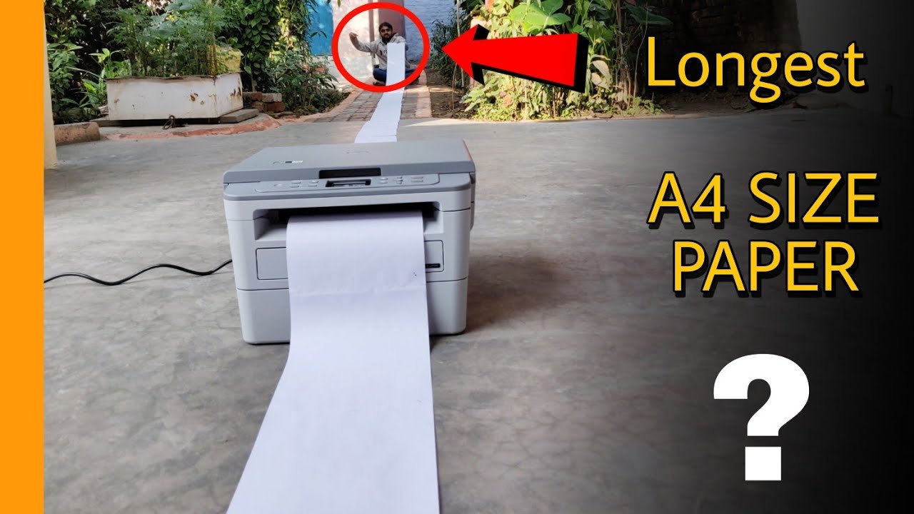 जब इतना ज्यादा लंबा A4 Size Paper Load कर दिया !! Longest A4 Size Paper ...