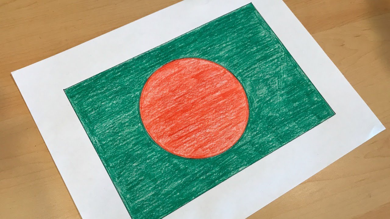Bangladeshi Flag Drawing 🇧🇩 - YouTube