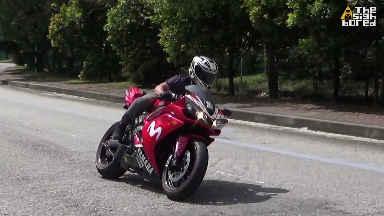 Yamaha R1 custom stainless steel straight pipe exhaust - YouTube
