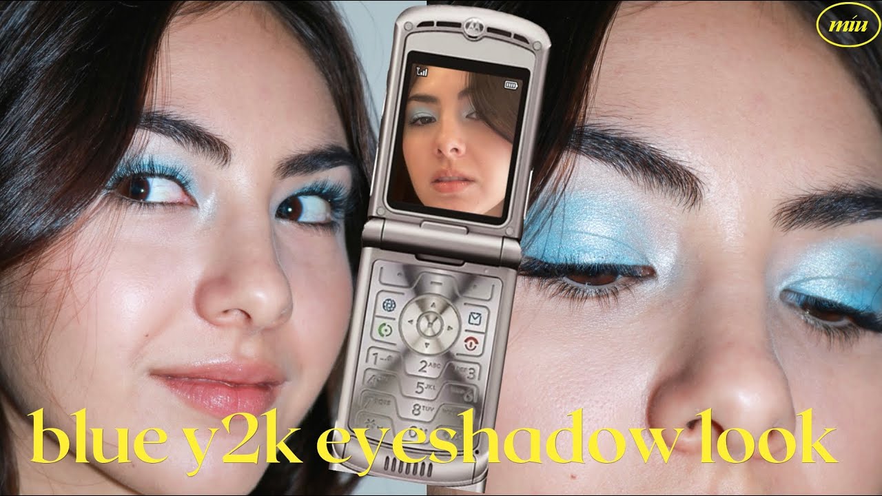 Testing 2023 Beauty Trends: Baby Blue Y2K Makeup Look 💙 | Making It Up ...