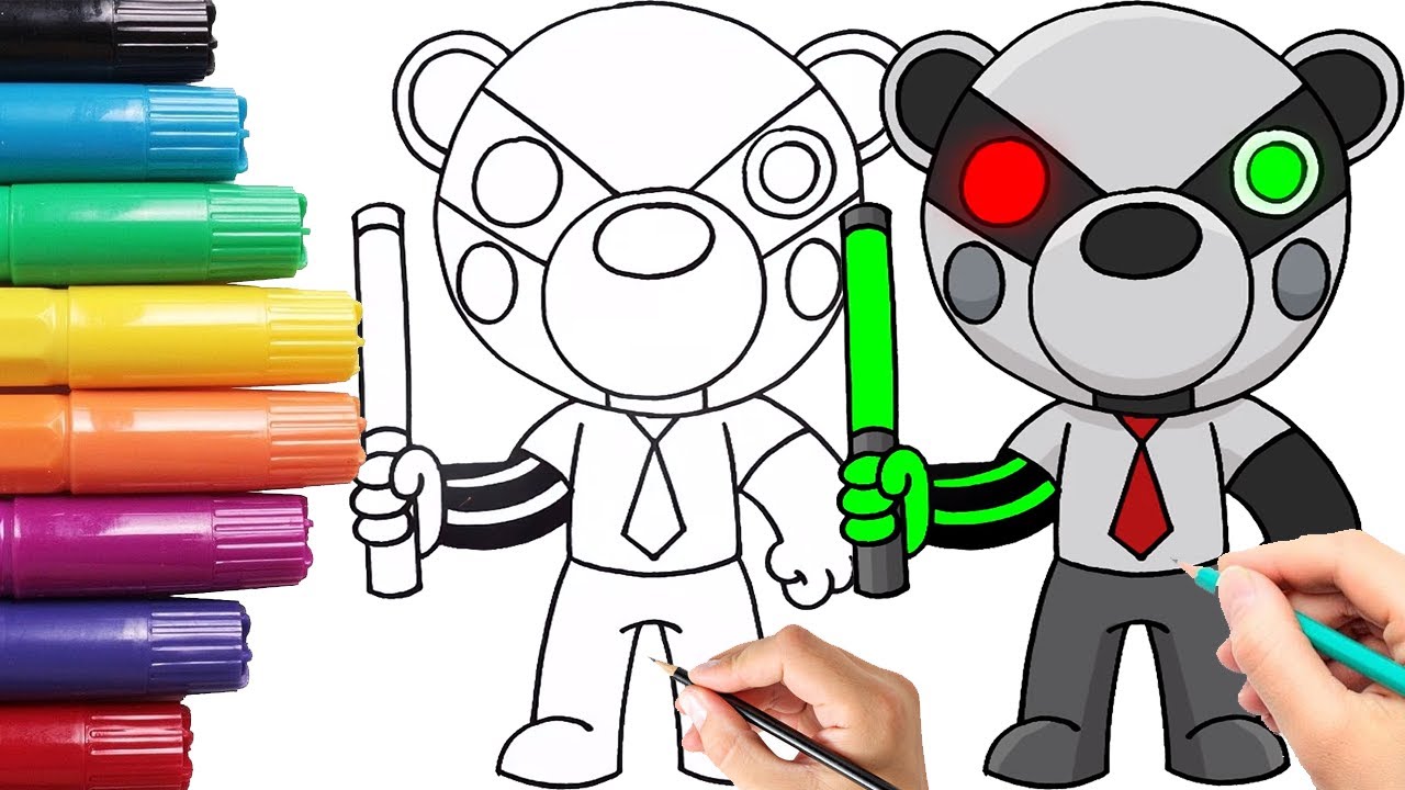 How To Draw Badgy | Roblox Piggy - YouTube