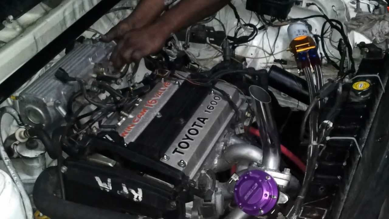 Ep71 Starlet 4age turbo first start up - YouTube