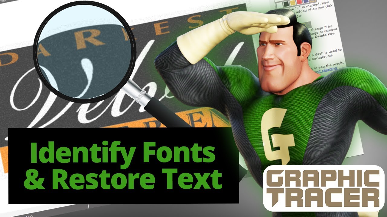 Graphic Tracer Identifying the font & restore the text - YouTube