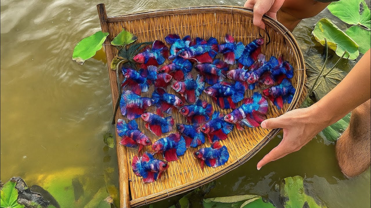 Amazing Betta Fishing From Natural Lotus Lake - We Found All Expensive ...