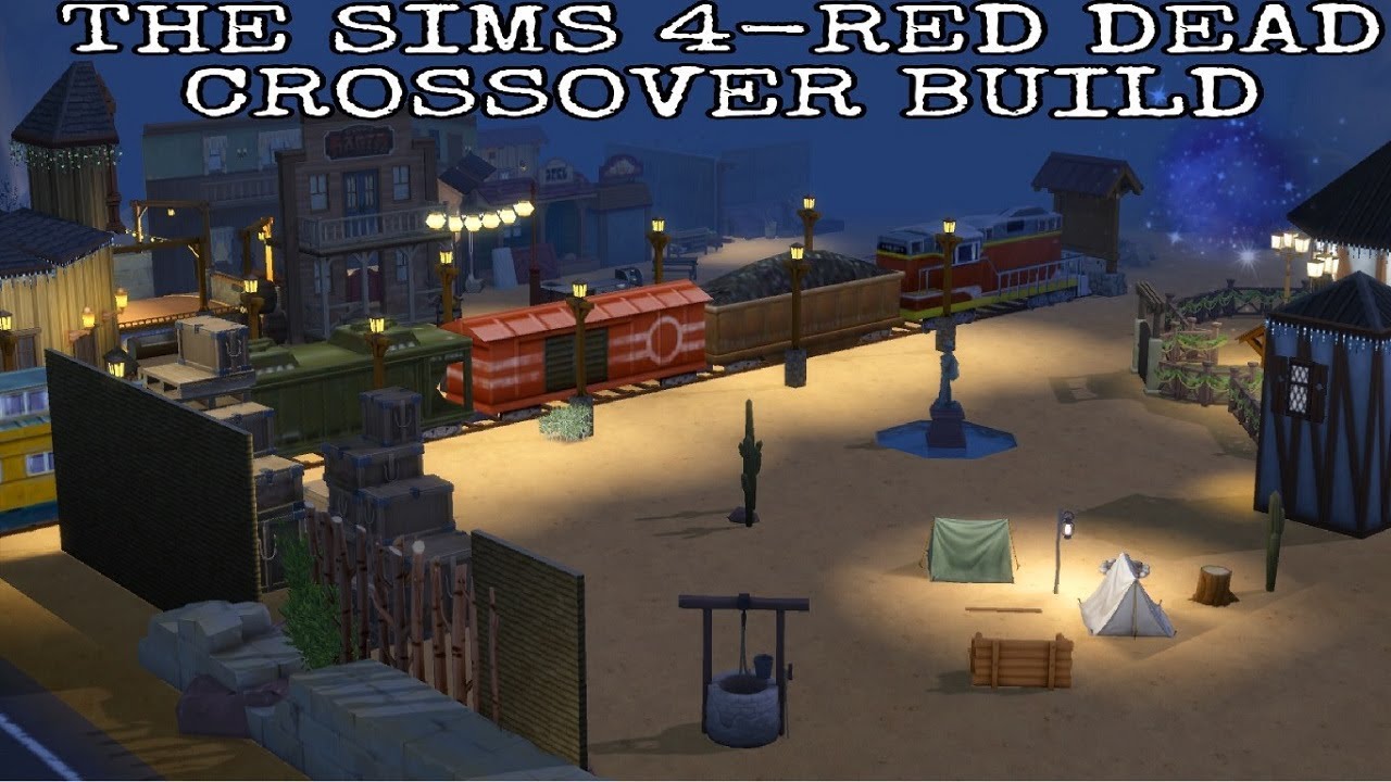 THE SIMS 4- RED DEAD CROSSOVER BUILD | THE SIMS 4 & RDR2 - YouTube