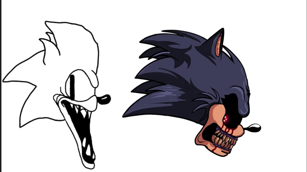 black and white sonic.exe and lord x (dc2/sonic.exe) - YouTube