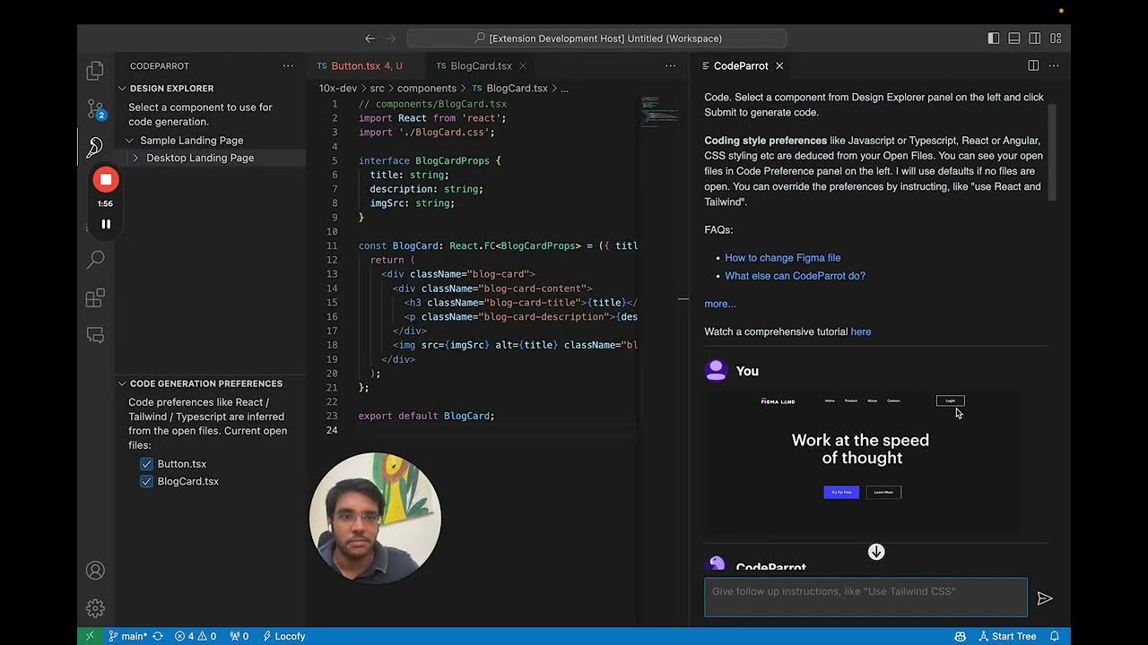 CodeParrot Convert Design to Code with AI - YouTube