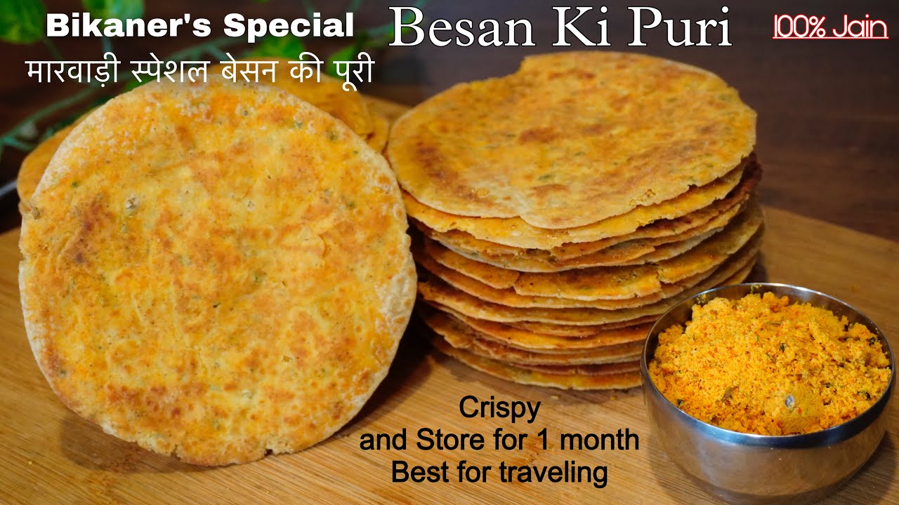 Crispy Besan Ki Puri | Bikaneri & Rajasthani Besan Ki Puri | Stuff ...