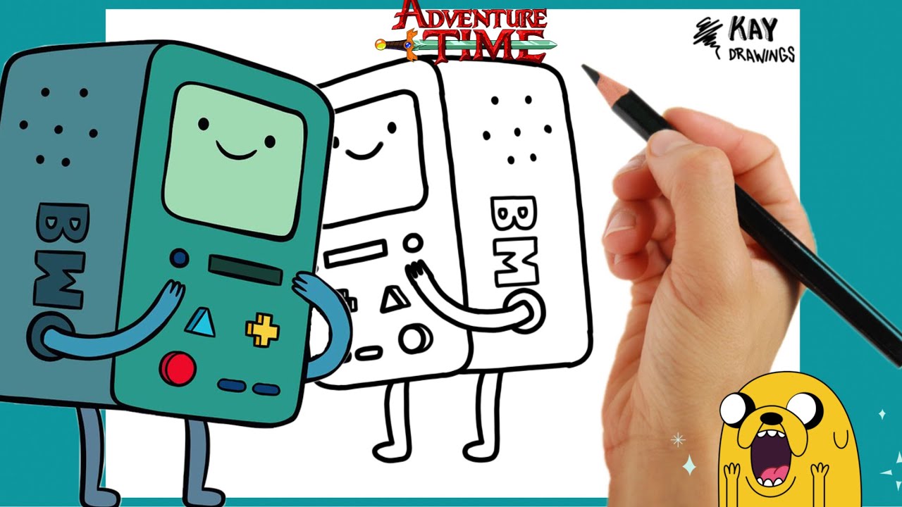 How To Draw BMO from Adventure Time Step by Step - YouTube
