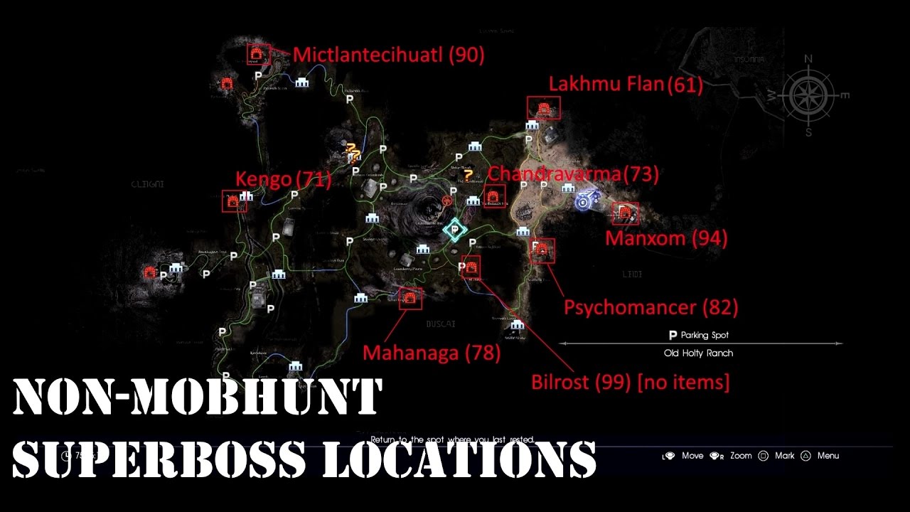 Final Fantasy XV: Super Boss Locations (Non Mob Hunts - How to Find ...