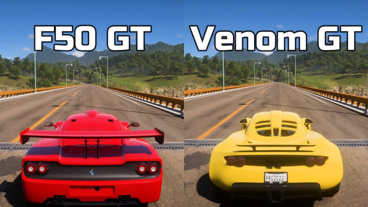 Forza Horizon 5: Ferrari F50 GT vs Hennessey Venom GT - Drag Race - YouTube