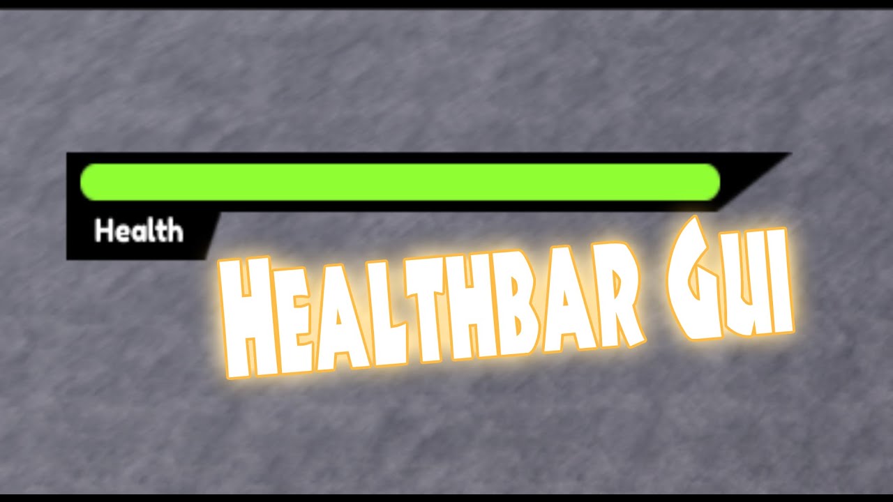 Healthbar Gui | Roblox Studio | Fumzy - YouTube