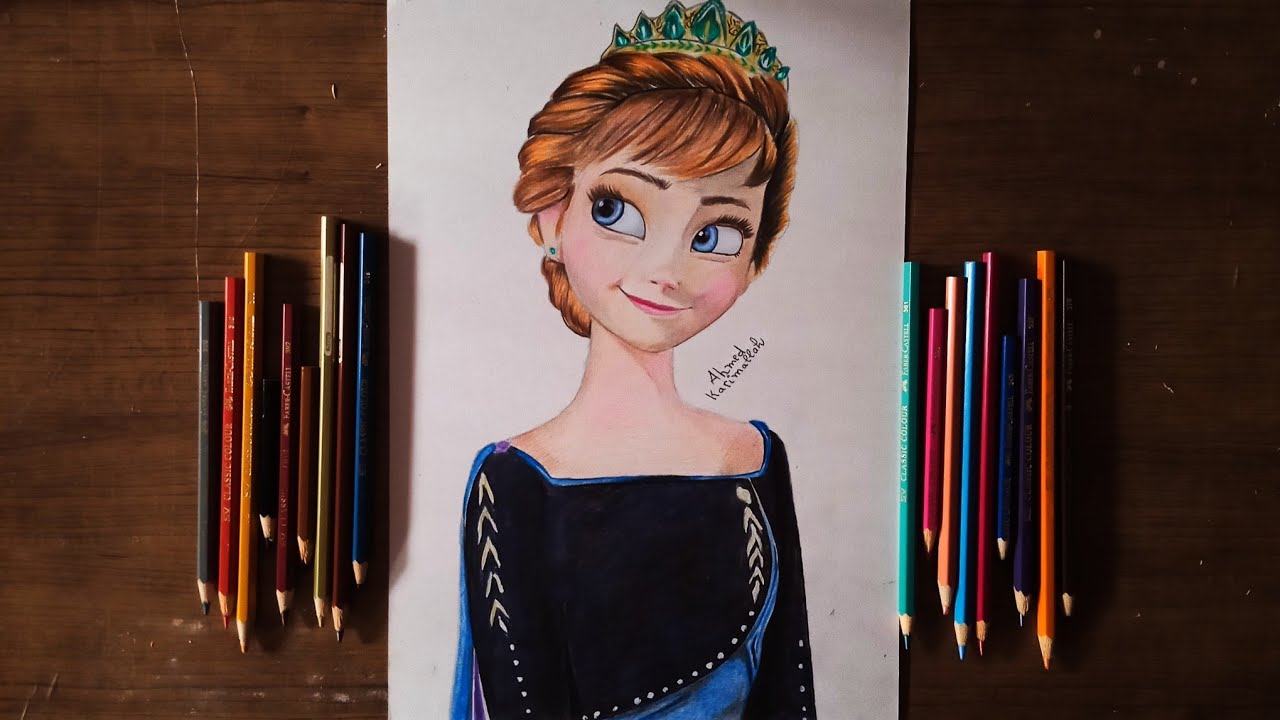 How To Draw ANNA of FROZEN 2 - Disney - YouTube