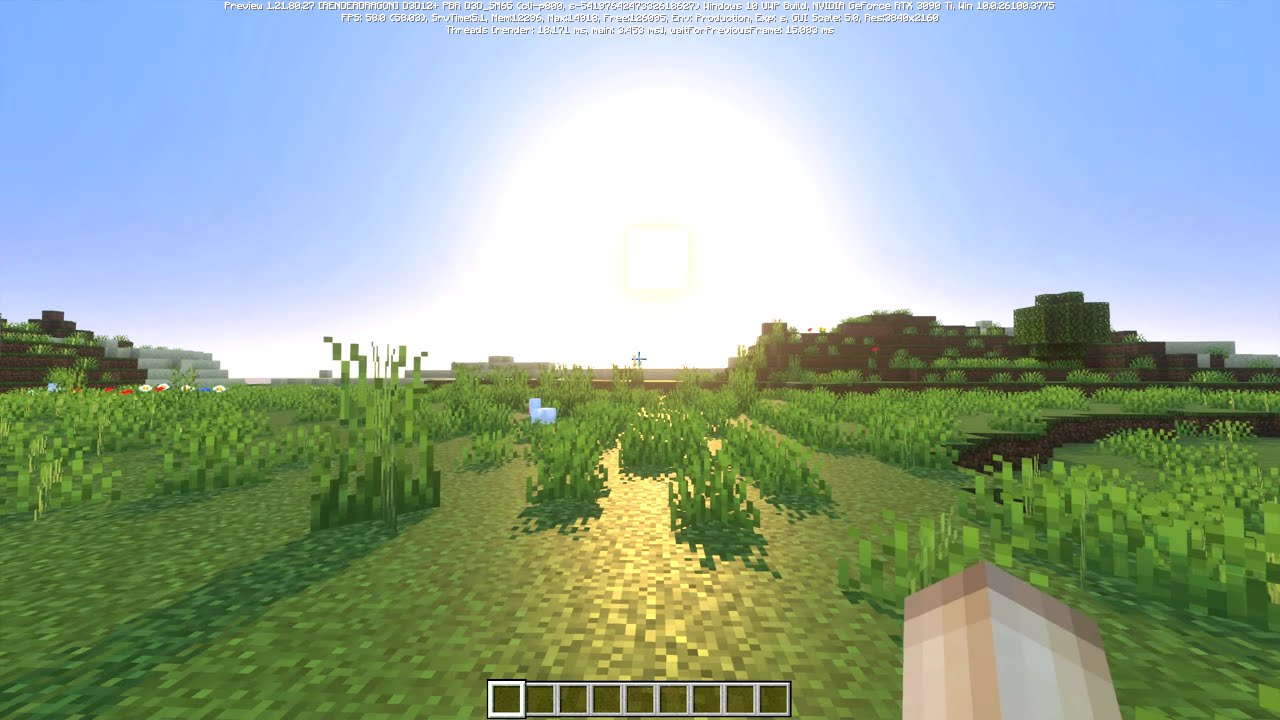 early gameplay of Minecraft with real vibrant visuals/RTX in 4k 60fps ...