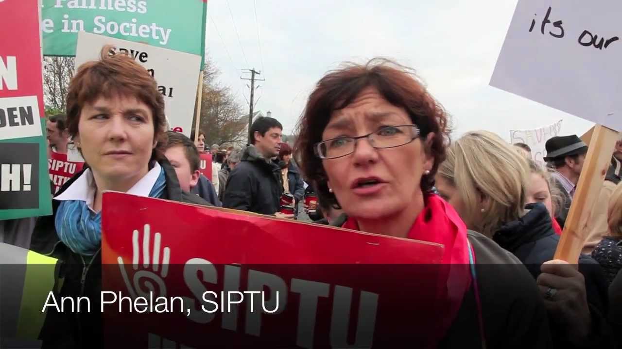 SIPTU supports Abbeyleix hospital protest march - YouTube