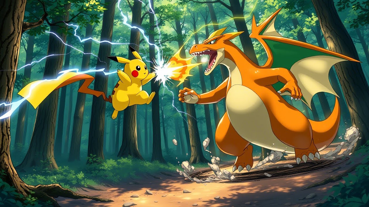 🎉🐉 The Happy Dragon | Charizard vs Pikachu 🐉 | Fun Kids' Song | Sing ...