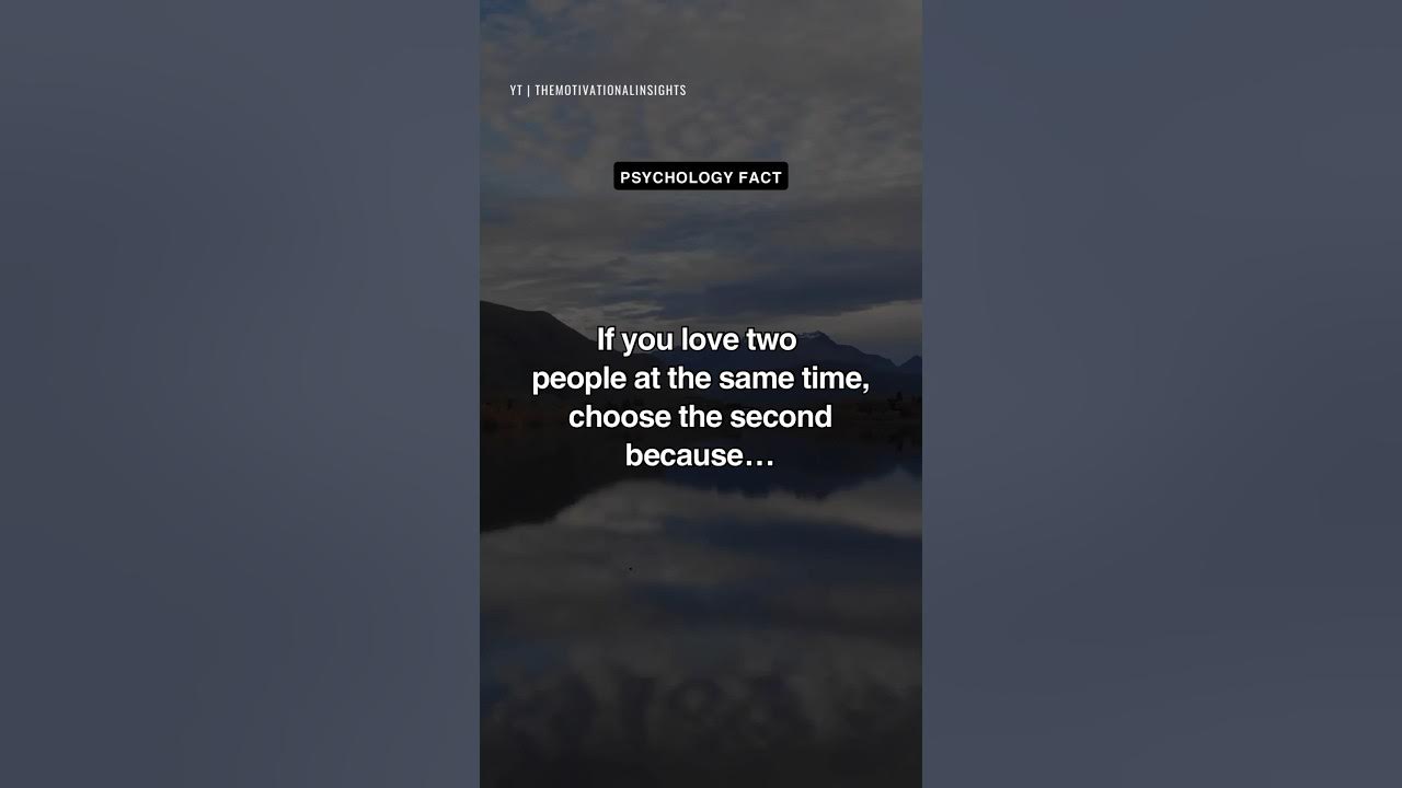 If you love two people at the same time💔 Inspirational Quotes #shorts # ...